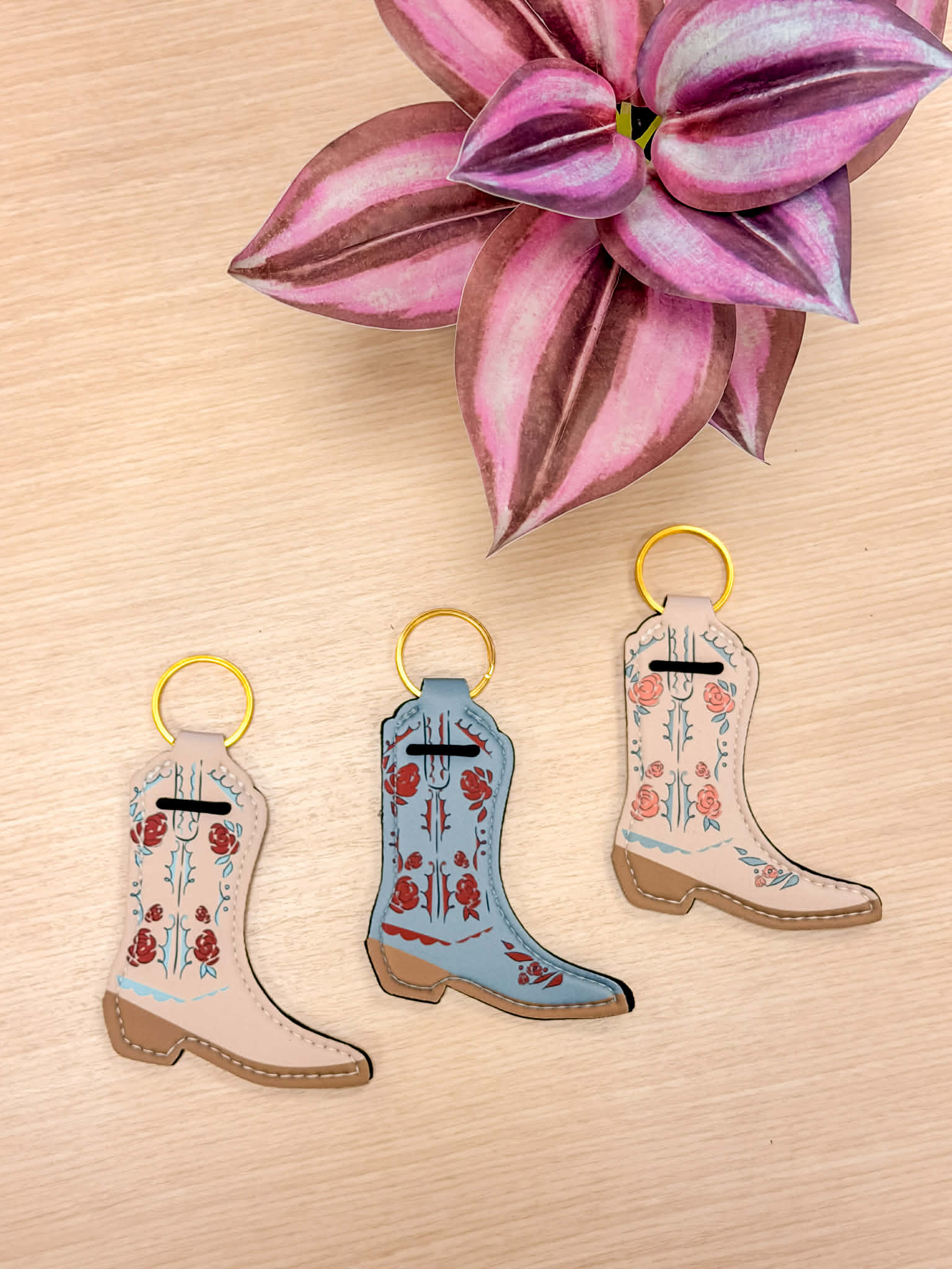 Cowboy Boot Chapstick Holder Keychains – Arrow & Pine Design Co.